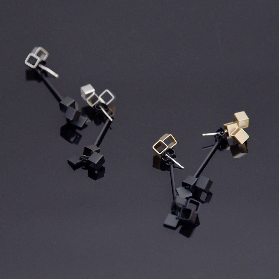 Pixel Ear Jacket in Silver Black – AKAR Design