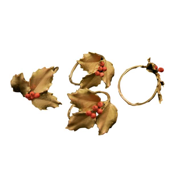 Michael Michaud Design, Holly Napkin Rings (4) – AKAR Design